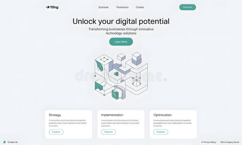 Unlock Digital Potential stock illustration. Illustration of business - 388351790