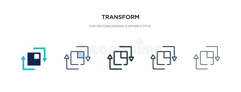 Outline Transform Vector Icon. Isolated Black Simple Line Element ... Outline Transform Vector Icon. Isolated Black Simple Line Element ...