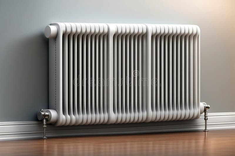 Closeup of Heating Radiator Unit Inside House Stock Illustration ...