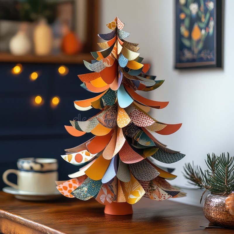 Transform Scraps into a Charming Paper Tree Stock Image - Image of ...