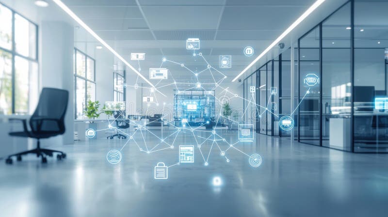 Creating an Inviting Smart Office Space with a Large Window and Abundant Plant Life for ...