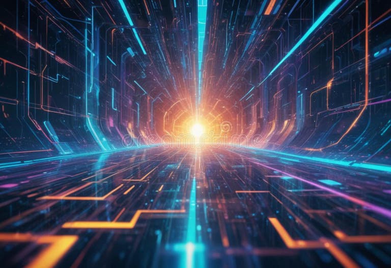 Futuristic Business Background with Advanced Digital Networks and ...