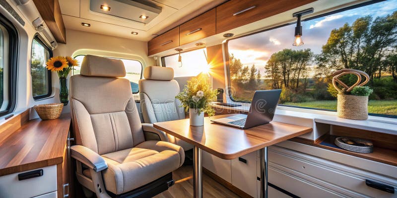 Transform Your Commute into a Productive Workspace a Camper Van Office ...