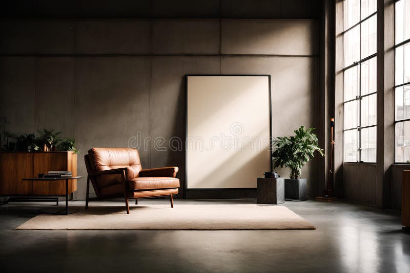 Empty Interior Room with Sparse Furniture and Unoccupied Chairs with ...