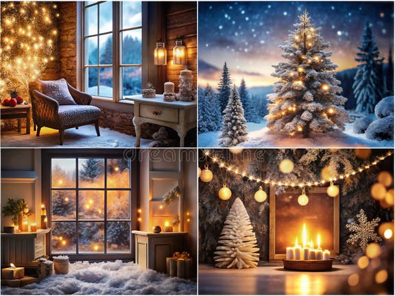 Festive December Backgrounds a Collection of Winter Scenes Cozy ...