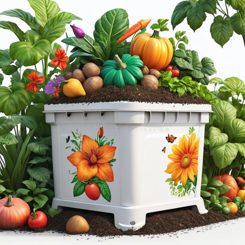 Designing a Sustainable Garden this Detailed Compost Bin Illustration ...