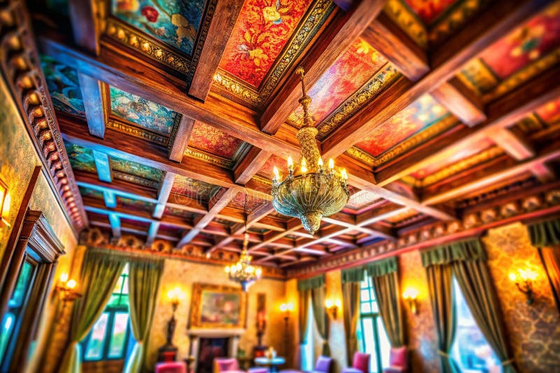 Coffered Vaulted Ceilings Stock Illustrations – 3 Coffered Vaulted ...