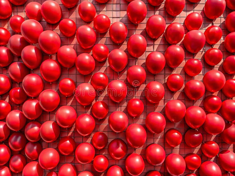 Red Balloon Wall Texture a Seamless Wallpaper Design for Architectural ...