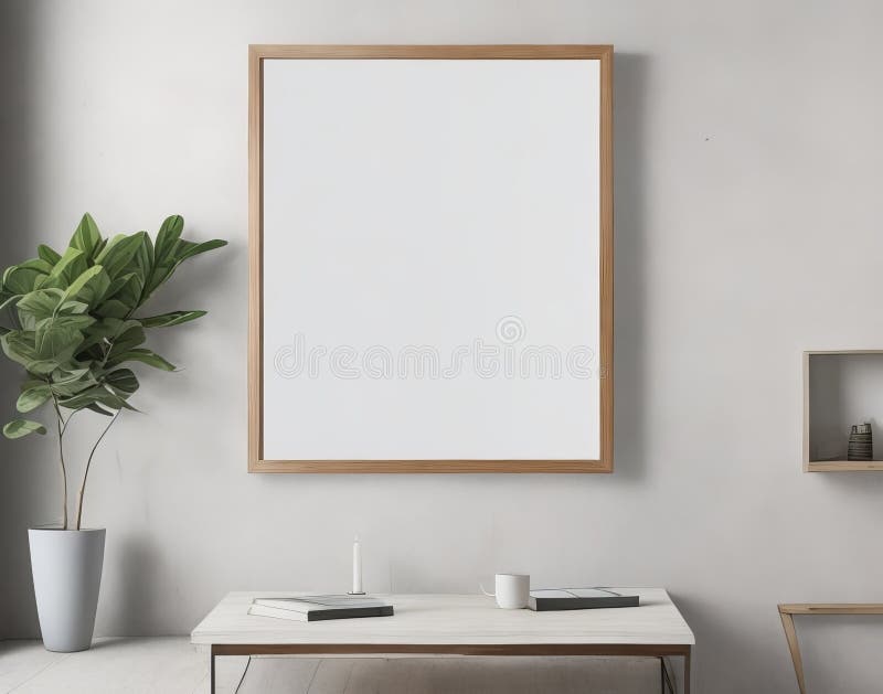 Transform Your Interior with Our Mock-Up Poster Frame on Cabinet ...