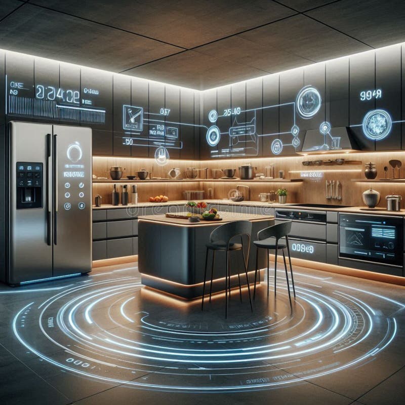 Transform Your Kitchen with Cutting, Edge Technology Stock Illustration ...