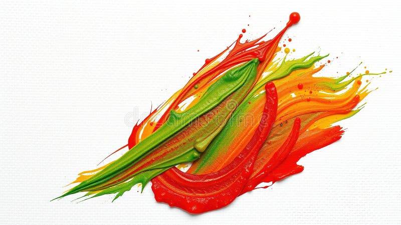 A Colorful Celebration of Fresh Produce Abstract Vegetable Smudge Art ...