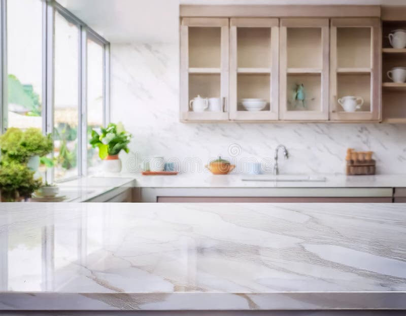 Elegant Marble Kitchen Backdrop for Visual Appeal Stock Illustration ...