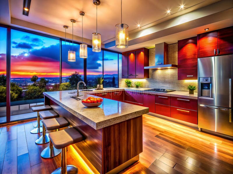 Transform Your Kitchen with Stunning Panoramic Countertop Lighting ...