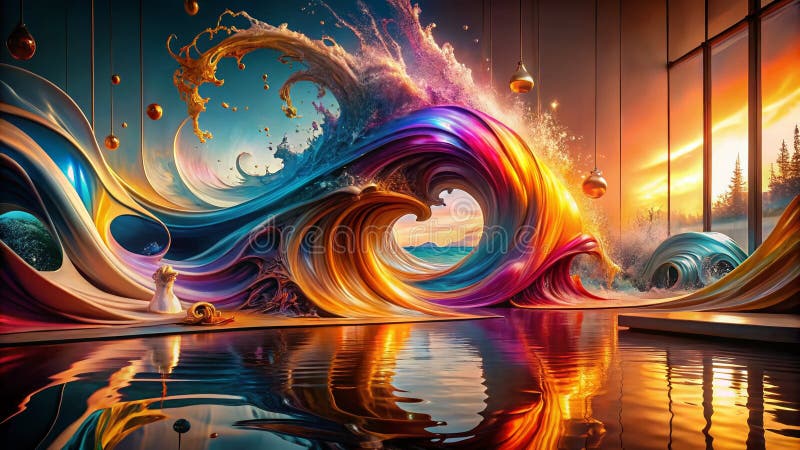 Stunning Fluid Art Wallpaper a Luxurious Abstract Design for Modern ...