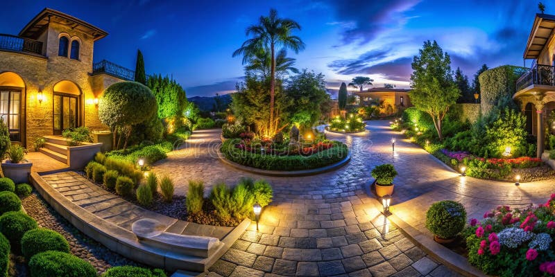 Enchanting Nighttime Landscapes Panoramic Outdoor Lighting Design for ...