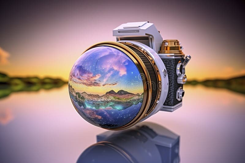 Experience the Future of Photography with AI Camera Artwork. Vibrant ...