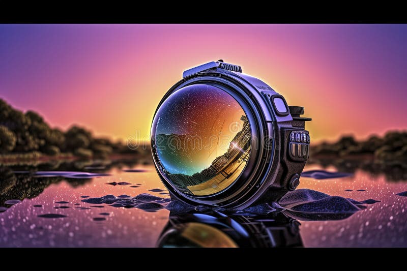 Experience the Future of Photography with AI Camera Artwork. Vibrant ...