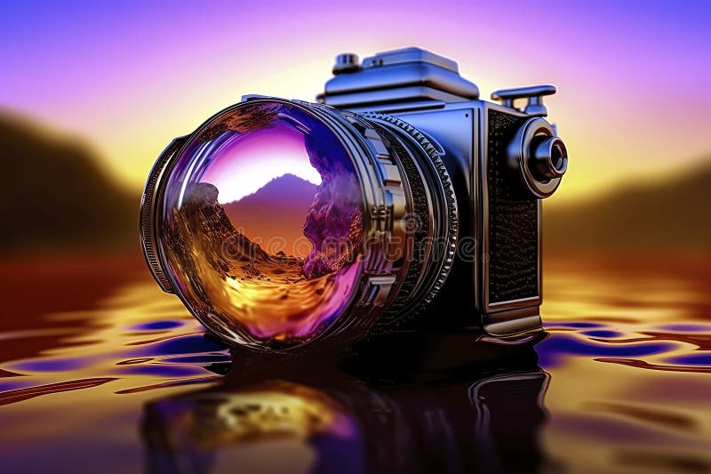Experience the Future of Photography with AI Camera Artwork. Vibrant ...