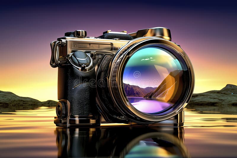 Experience the Future of Photography with AI Camera Artwork. Vibrant ...