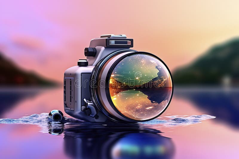 Experience the Future of Photography with AI Camera Artwork. Vibrant ...