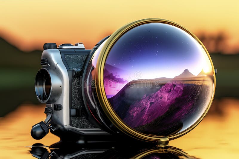 Experience the Future of Photography with AI Camera Artwork. Vibrant ...