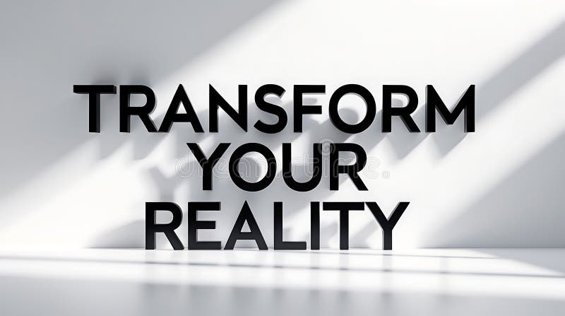 Transform Your Reality with Bold Typography in a Minimalistic Space ...