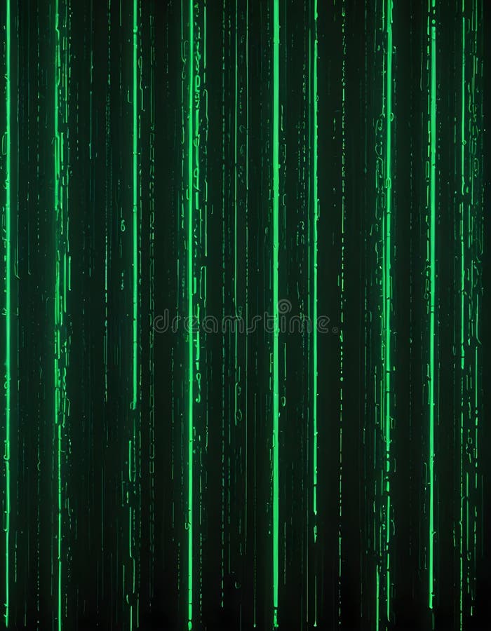 Glowing Digital Matrix Rainfall Wallpaper with Data Streams - Dark Mode ...