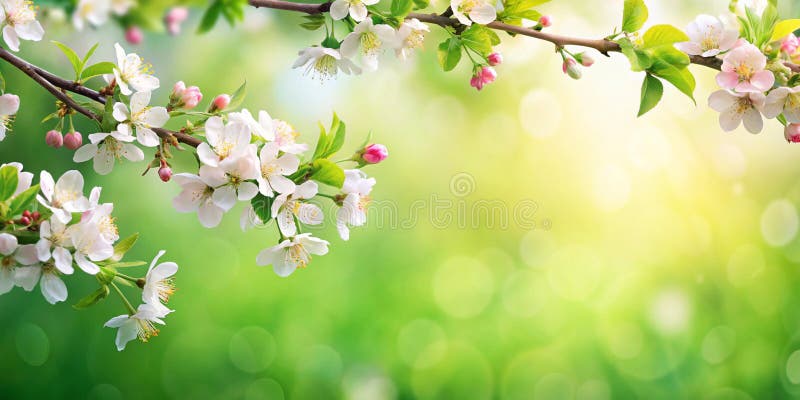 Beautiful Spring Nature Bloom Template for Site Banners or Headers ...