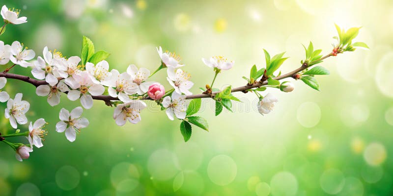 Beautiful Spring Nature Bloom Template for Site Banners or Headers ...