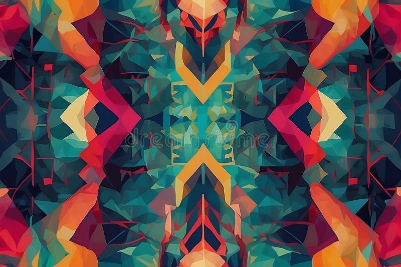 Abstract Geometric Wallpaper, Multicolor Pattern, Colorful Background ...
