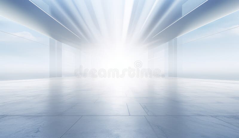 Transform Your Space: a Stunning Clear Room with a White Floor Stock ...