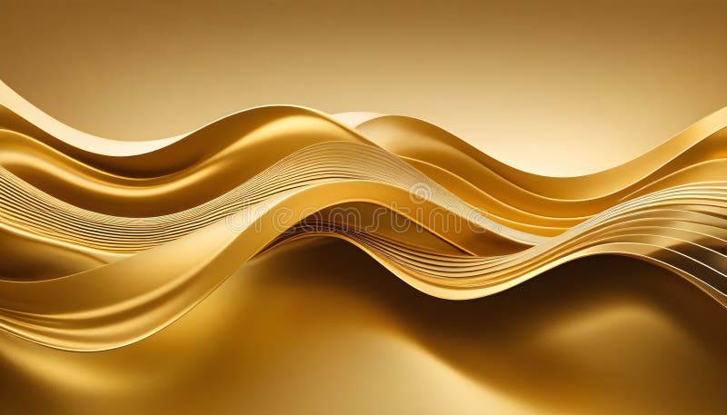 Transform Your Vision into Reality with a Stunning Rendering of a Wavy Gold Background ...