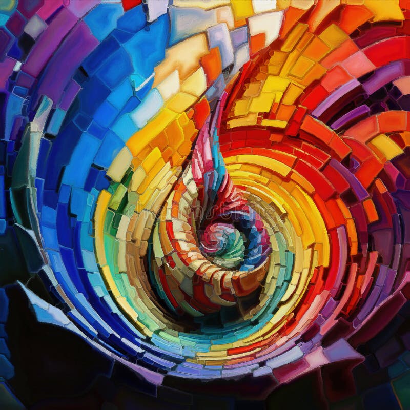 Transformation of Color Compilation Stock Illustration - Illustration ...