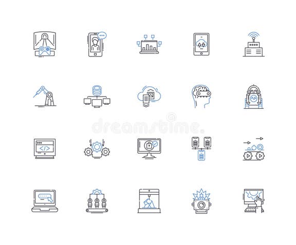 Transformation Elements Line Icons Collection. Shift, Change, Growth ...
