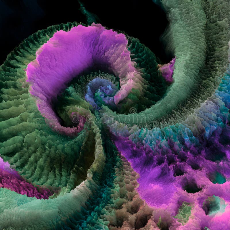 Transformation of Kinetic Textures Stock Illustration - Illustration of ...