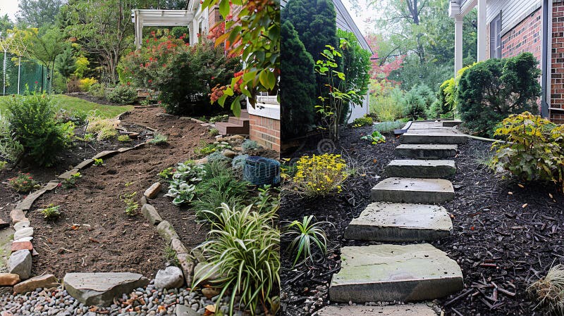 Before and after Transformation of Residential Landscaping Design ...