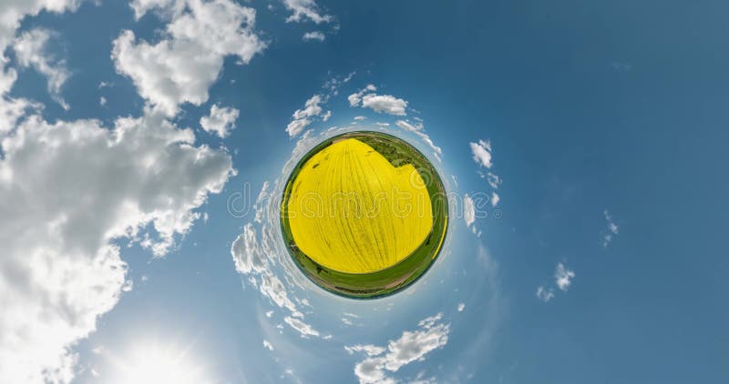 Transformation with Rotation of Landscape into Tiny Planet Rapeseed ...