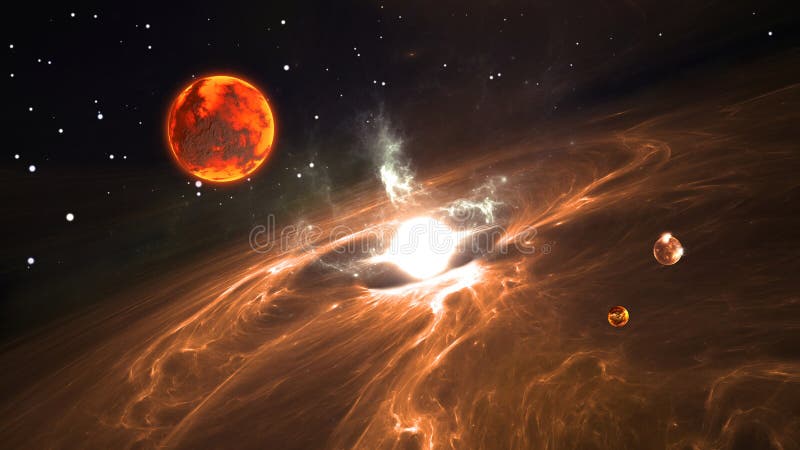 The Transformation of a Star into a White Dwarf. Star and Super Hot ...