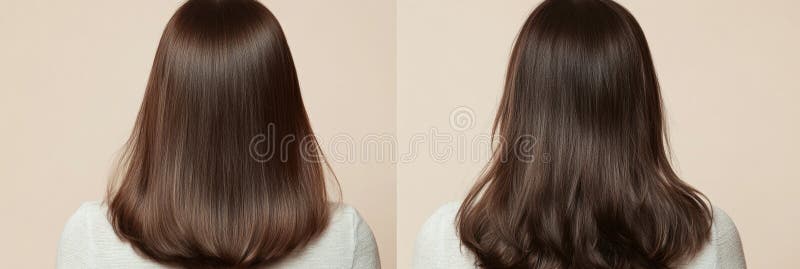 Transformation from Thin To Thick Hair Displayed in a Clear before and ...