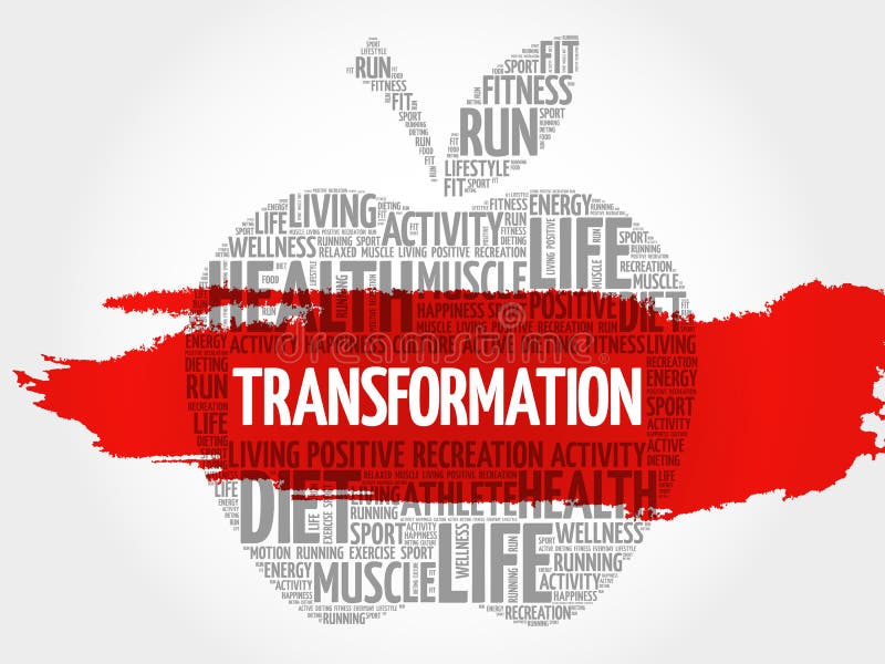 TRANSFORMATION word cloud stock illustration. Illustration of apple ...
