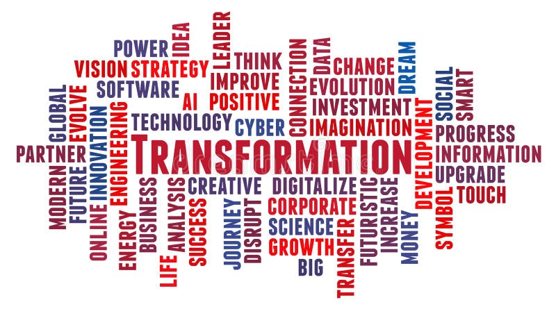 Transformation Word Cloud Concept Stock Illustration - Illustration of ...
