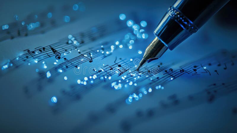 Transformative Ballpoint Pen Drawing Musical Notes Creative Workspace ...