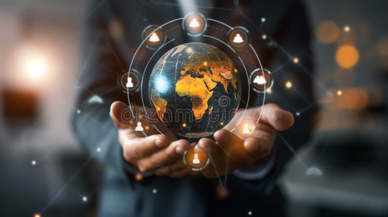 Transformative Data Analytics, a Businessman Engages with a Digital ... Transformative Data Analytics, a Businessman Engages with a Digital ...