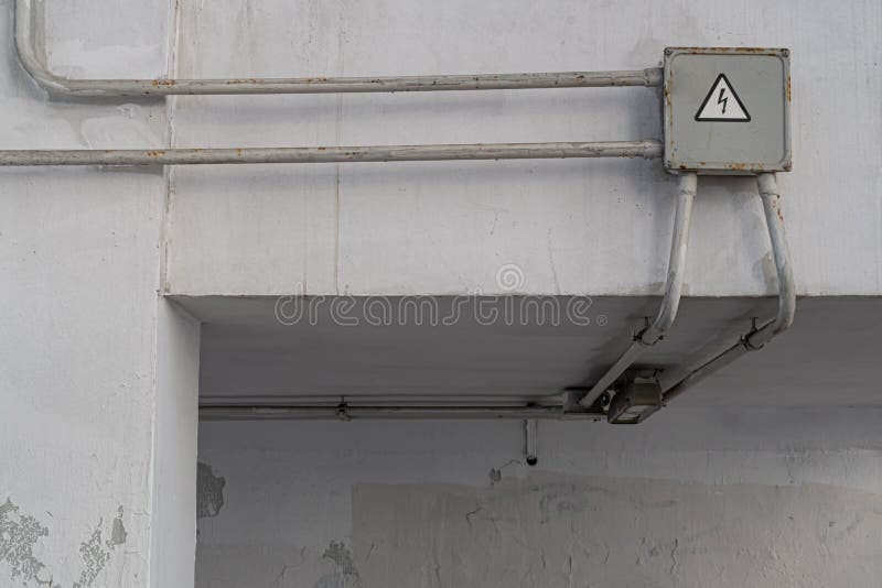 Transformer Box with Channels Extending from it Stock Image - Image of ...