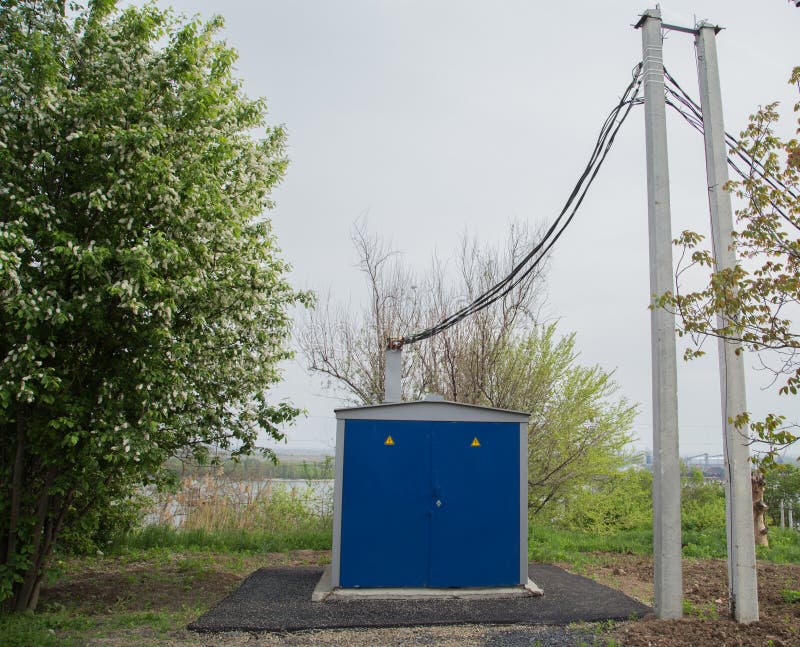 Transformer Box is Under the Dressing Stock Image - Image of grounding ...