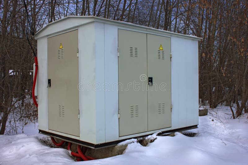 Transformer Cabinet, Outdoor Electric Control Box Stock Image - Image ...