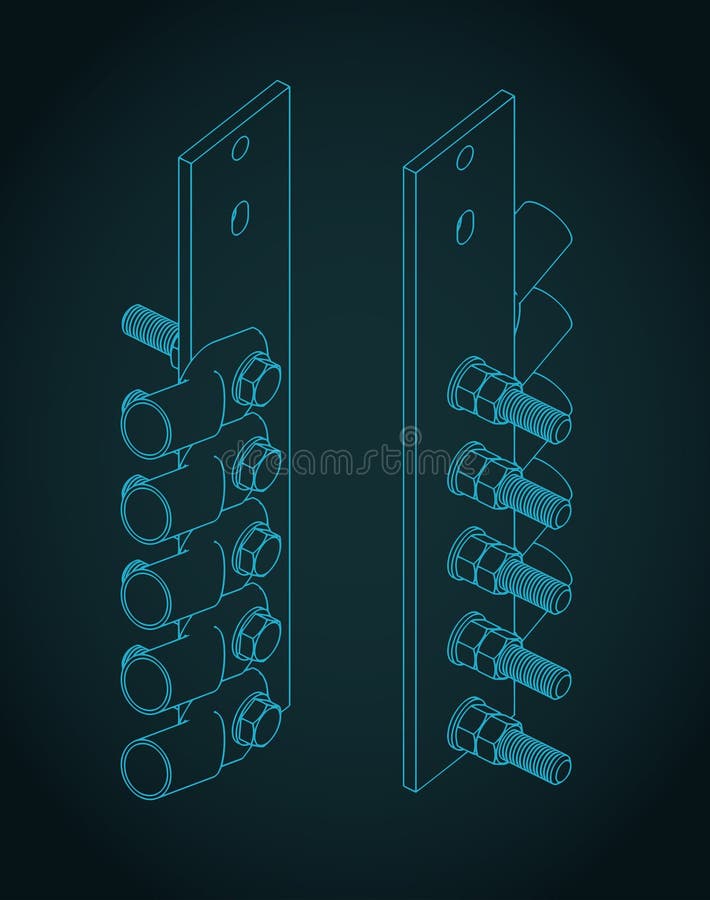 Transformer Cable Lug Connecting To Transformer Terminals Isometric ...