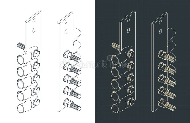Transformer Terminals Isometric Drawings Stock Illustrations – 2 ...