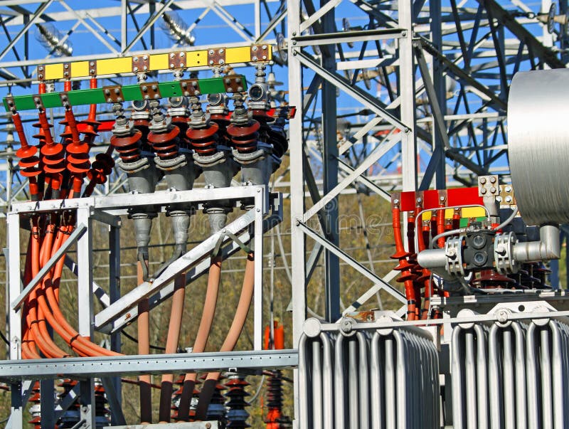 Electrical Transformer To a Powerhouse Stock Image - Image of pollution ...