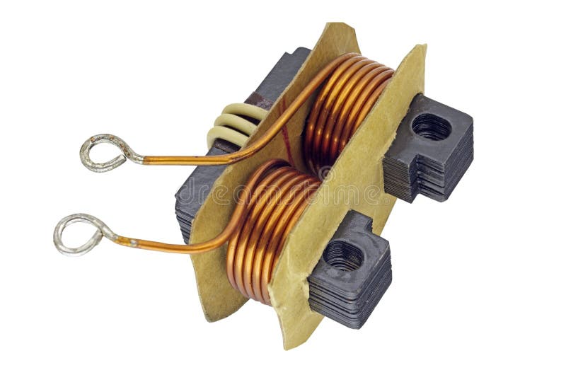 Transformer coil in hand stock photo. Image of device - 110582640
